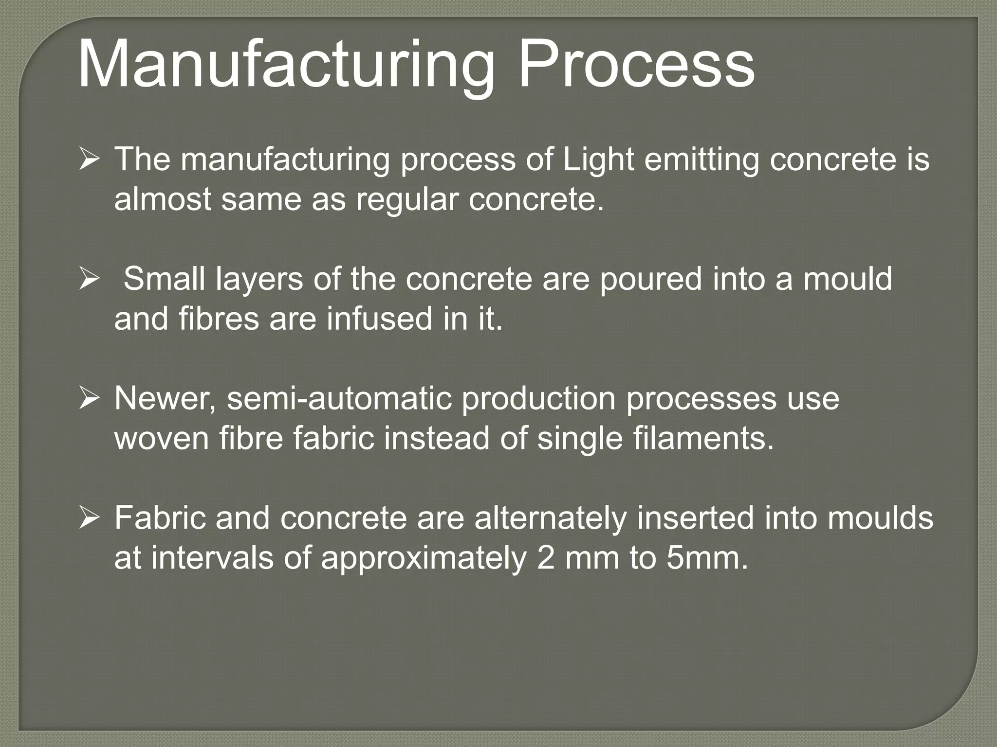 Light emitting concrete [OR] Translucent concrete | PPTX