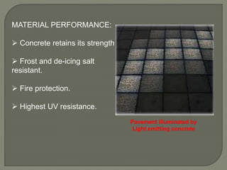 Light emitting concrete [OR] Translucent concrete | PPTX