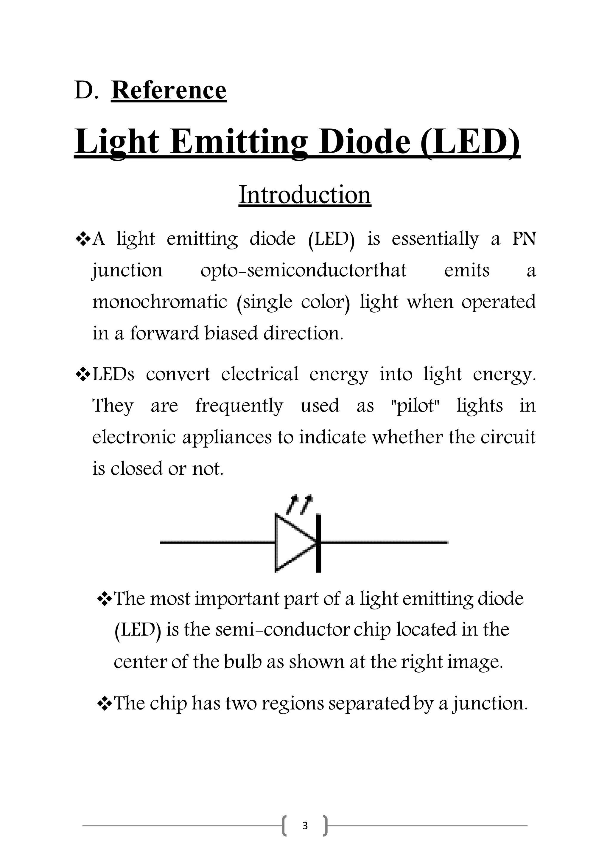 Light Emitting Diode Presentation Report | DOCX