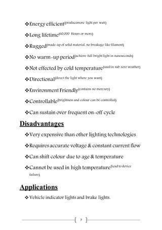 Light Emitting Diode Presentation Report | DOCX