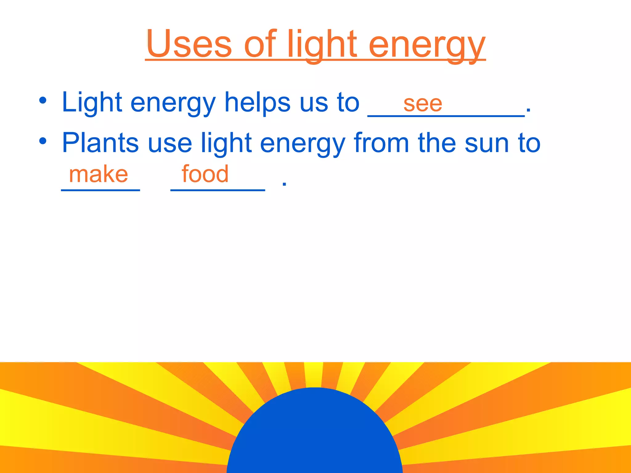 Light Energy Sources And Reflection | PPT