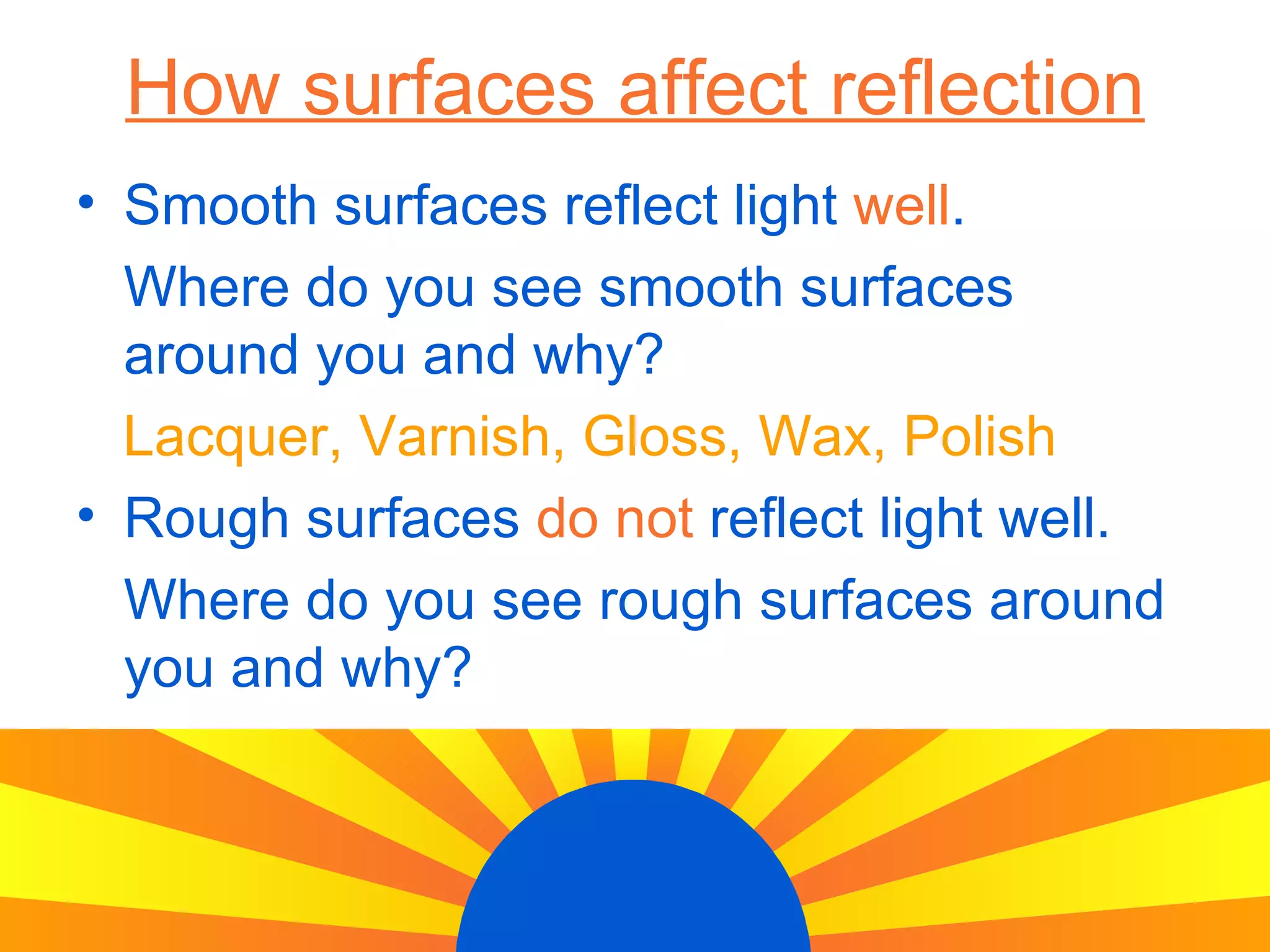 Light Energy Sources And Reflection | PPT