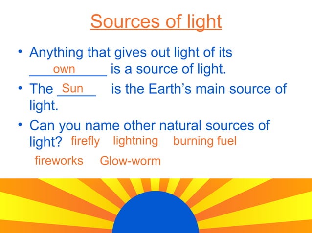 Light Energy Sources And Reflection | PPT | Physics | Science
