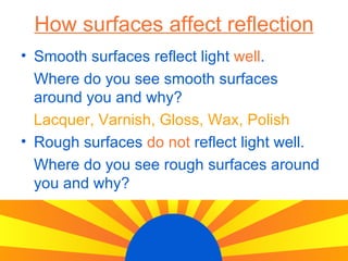 Light Energy Sources And Reflection | PPT
