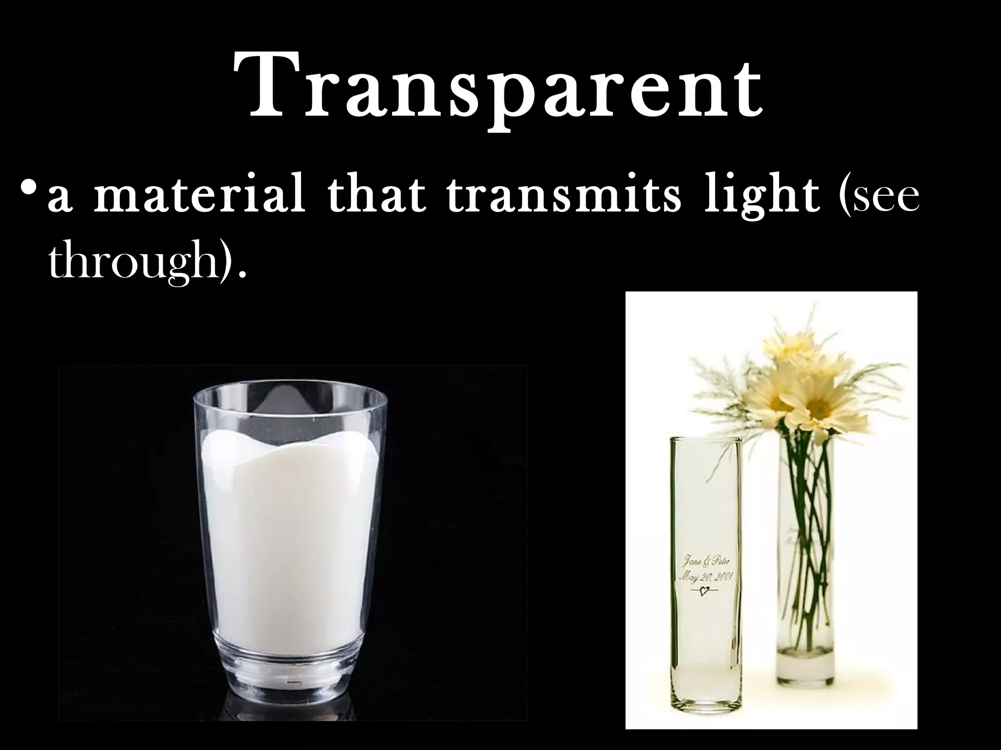 Light Energy Vocabulary | PPT