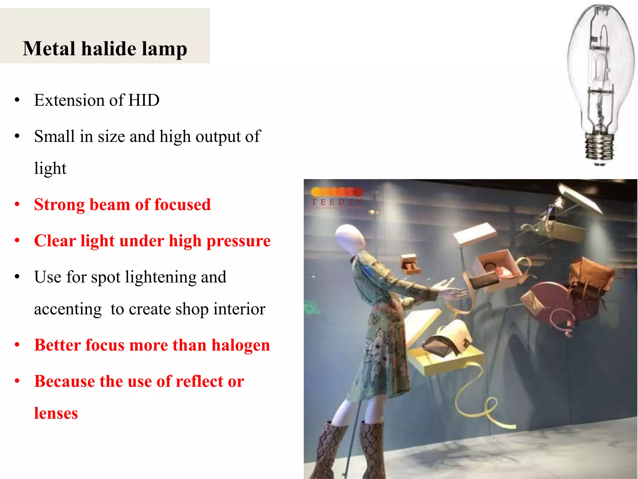 Lightening in the visual merchandising | PPTX