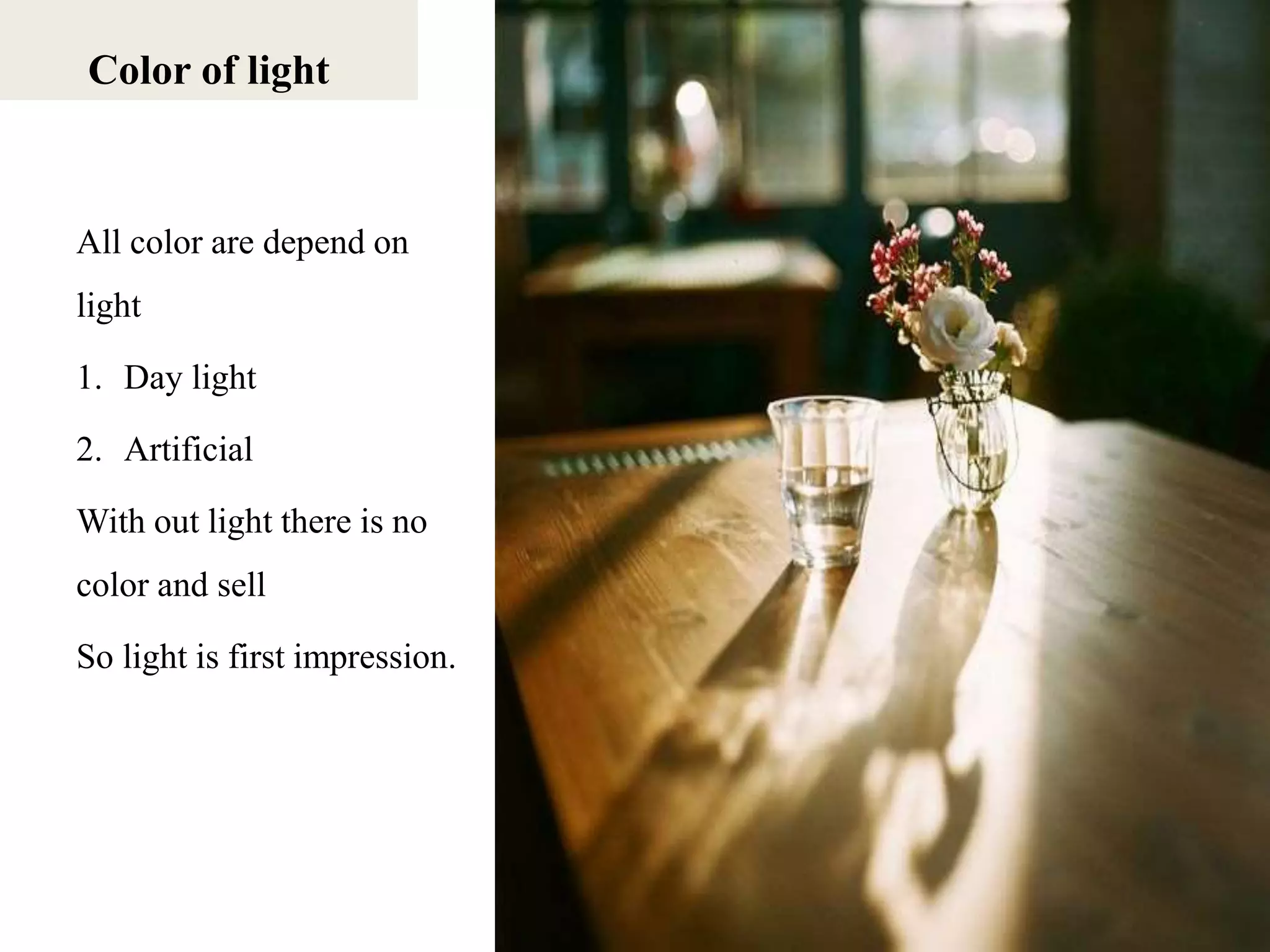 Lightening in the visual merchandising | PPTX