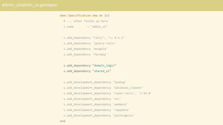 Lightening a component based Rails architecture | PPT