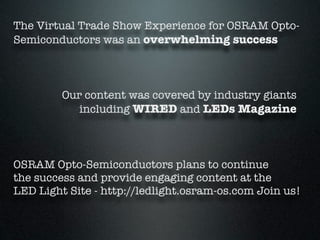 OSRAM-OS Lightfair Case Study | ZIP | Business | Business and Finance
