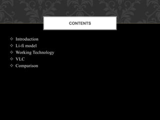 Light fidelity Li-Fi system (Dcomm) | PPTX