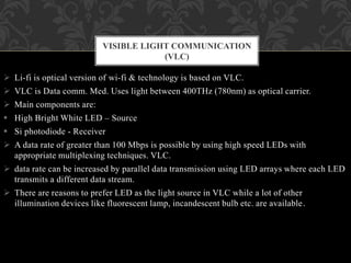 Light fidelity Li-Fi system (Dcomm) | PPTX