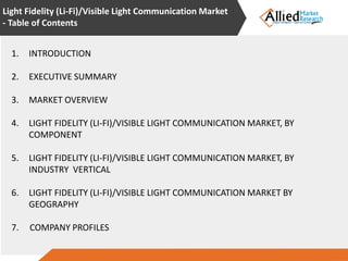 Light Fidelity (Li-Fi)/Visible Light Communication Market to Reach $115 ...