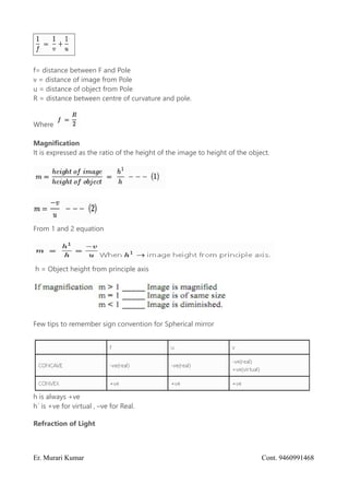 Light grade 10 notes | PDF