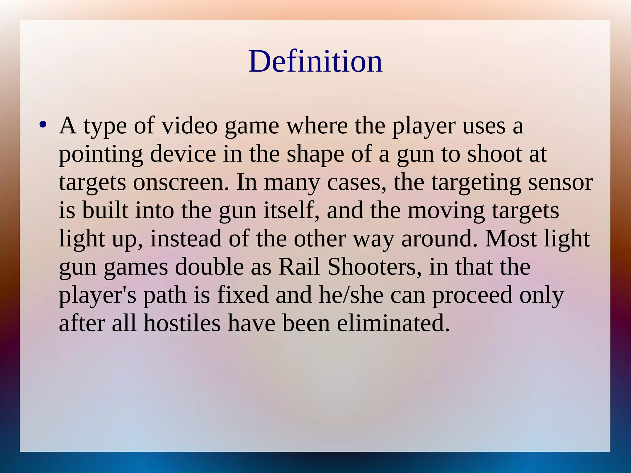 History of Light Gun Games | PDF