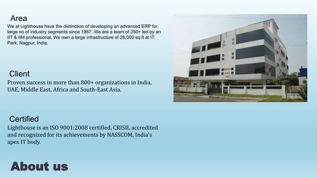 Lighthouse erp® Alchemist Education ERP | PPT