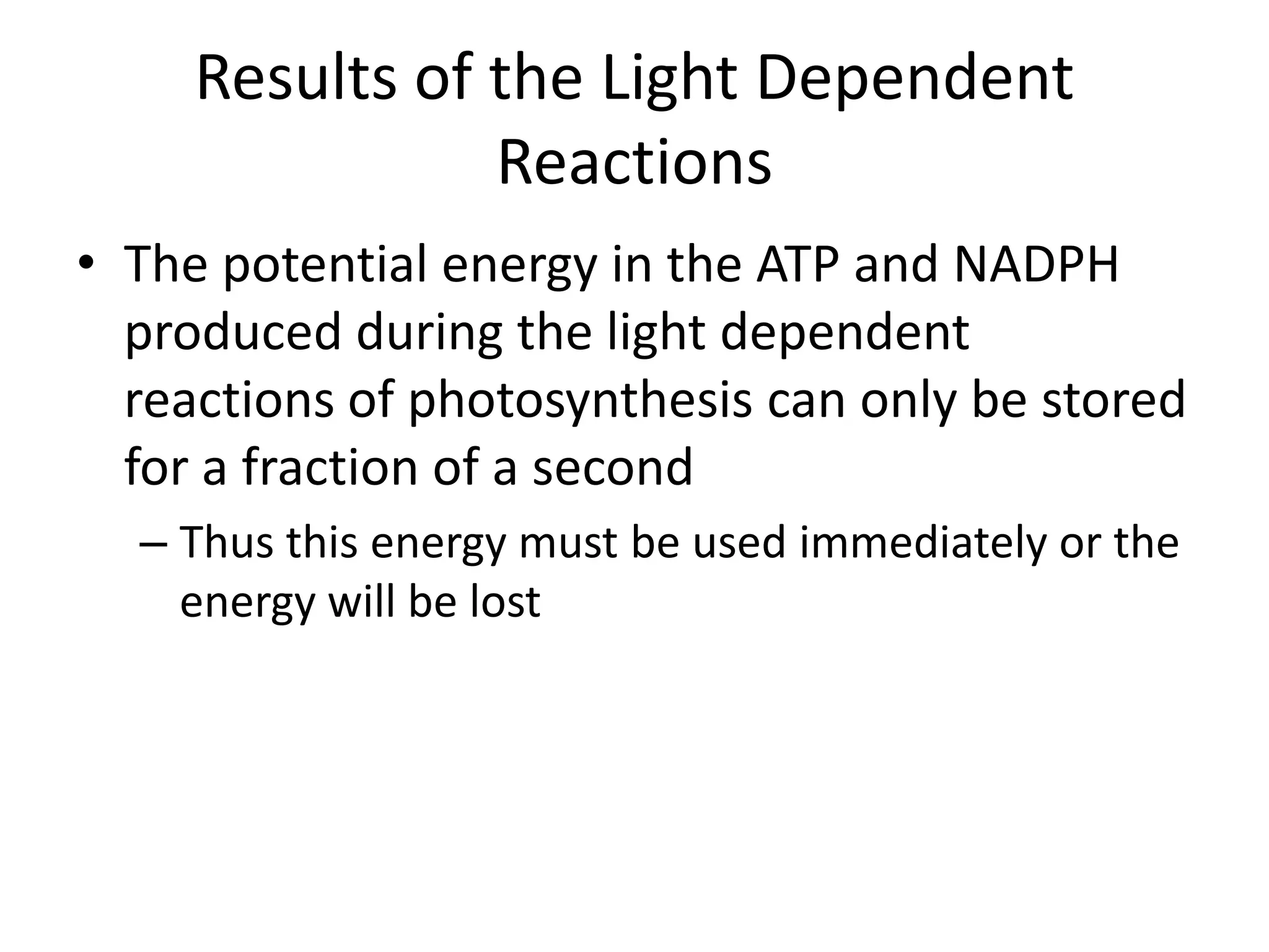 Light independent reactions of photosynthesis | PPTX