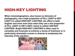 Movie Lighting Basics explained in short | PPTX | Photography | Arts ...