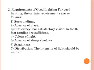 LIGHTING, GNM ,BSC NURSING, POST BSC NURSING | PPTX