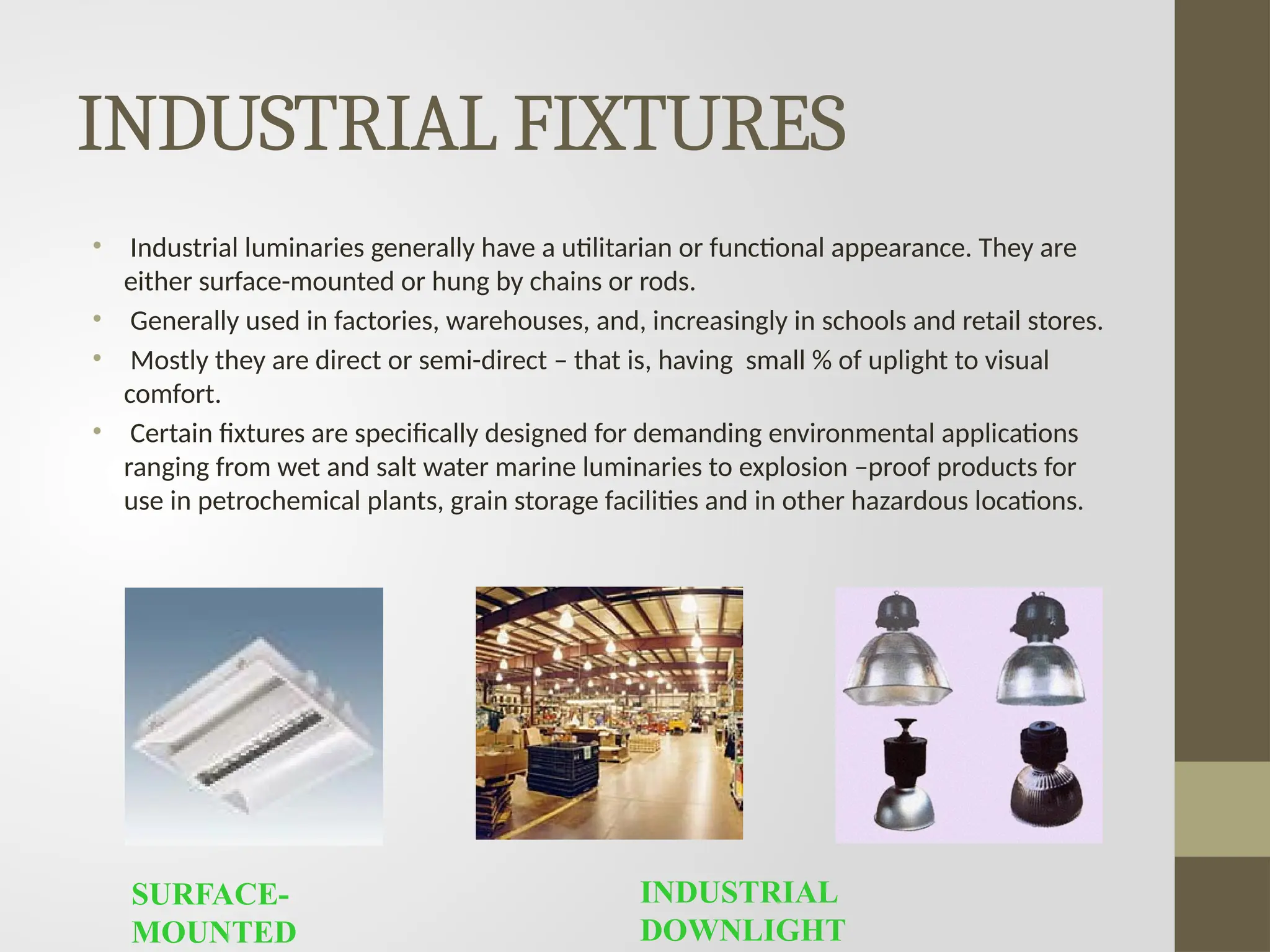 Lighting and different types and its application | PPTX