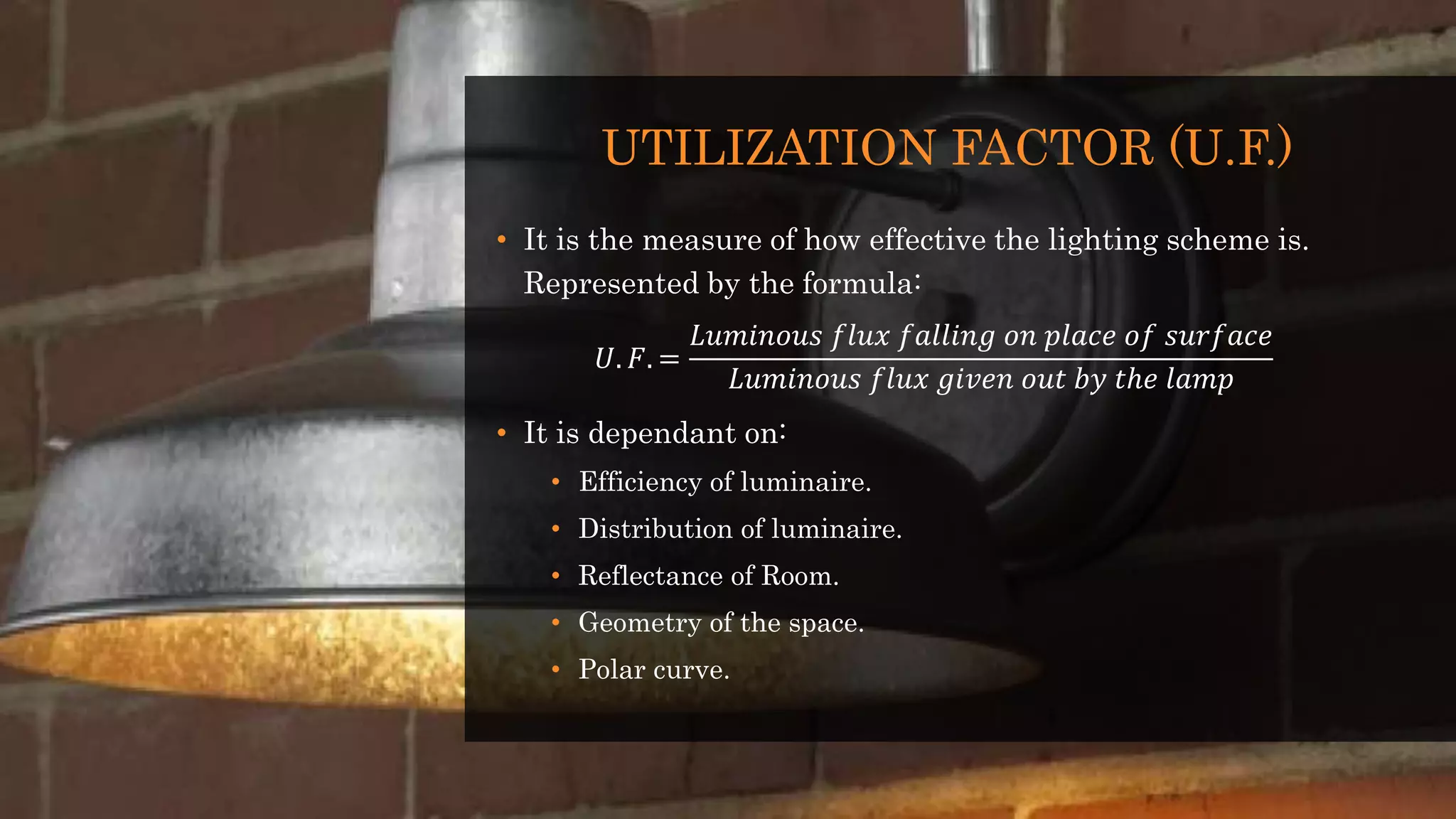 Lighting Design - Theory and Calculations | PPTX