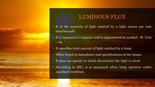 Lighting Design - Theory and Calculations | PPTX