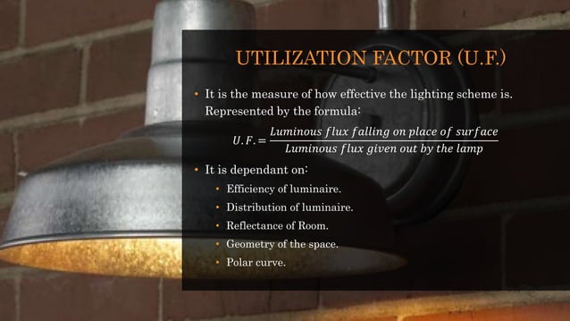 Lighting Design - Theory and Calculations