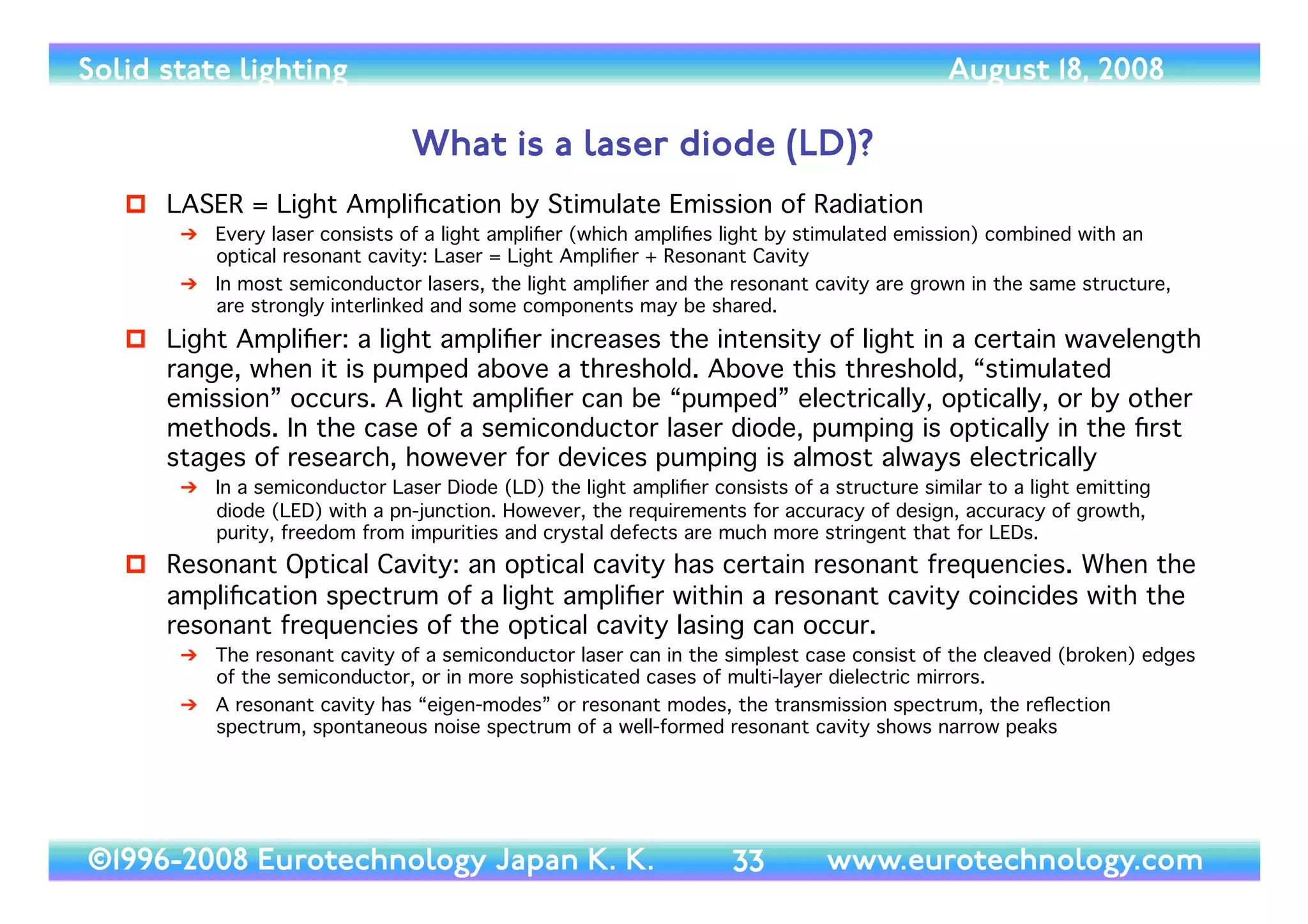 Solid state lighting, GaN LEDs and lasers | PDF