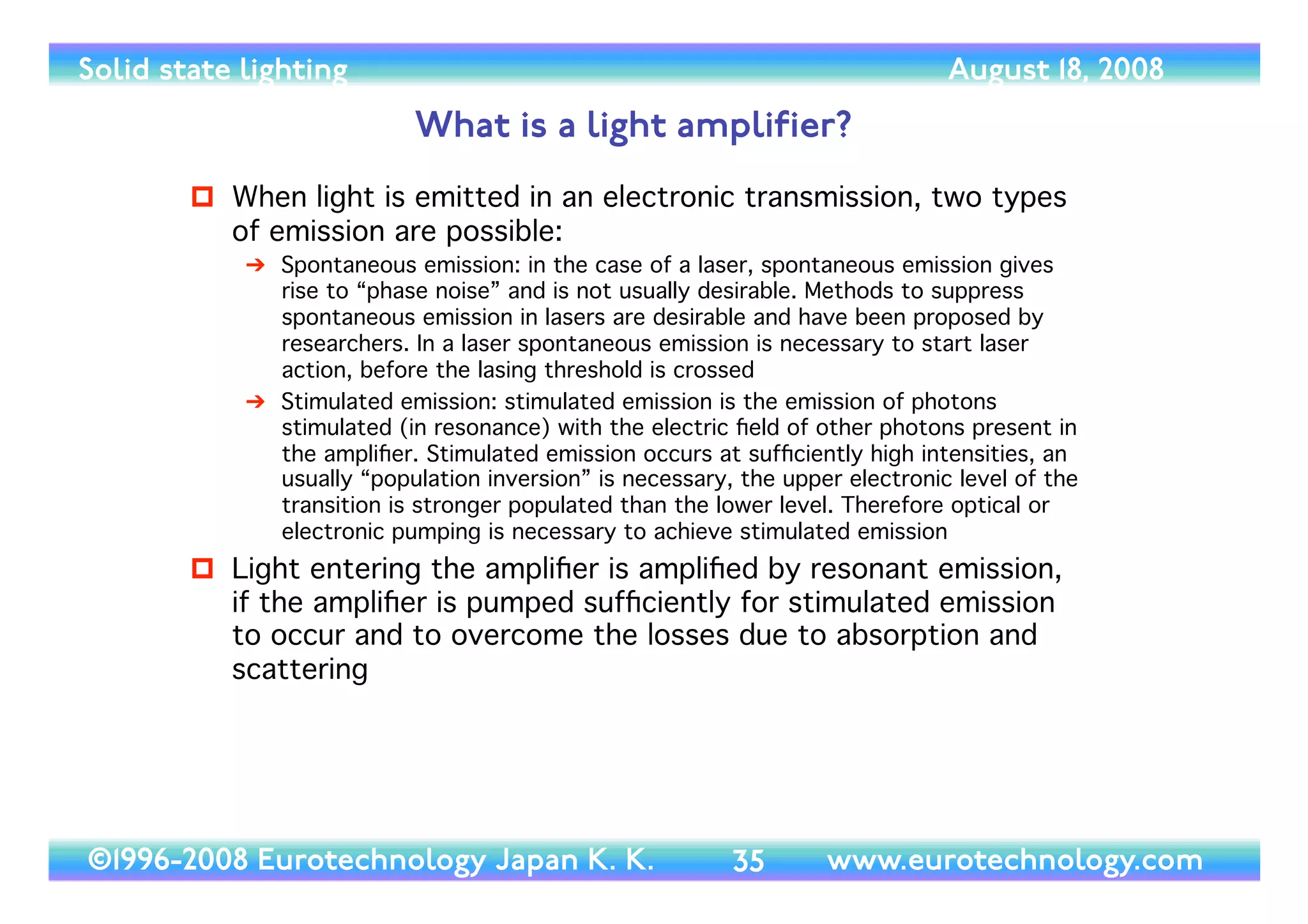 Solid state lighting, GaN LEDs and lasers | PDF