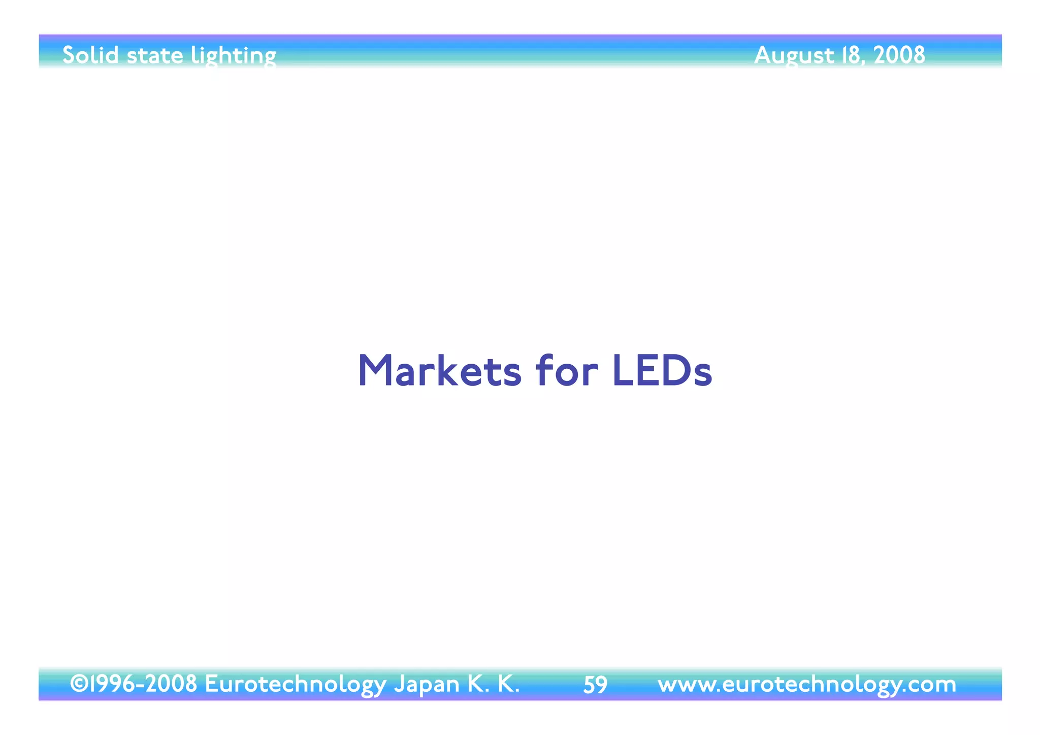 Solid state lighting, GaN LEDs and lasers | PDF