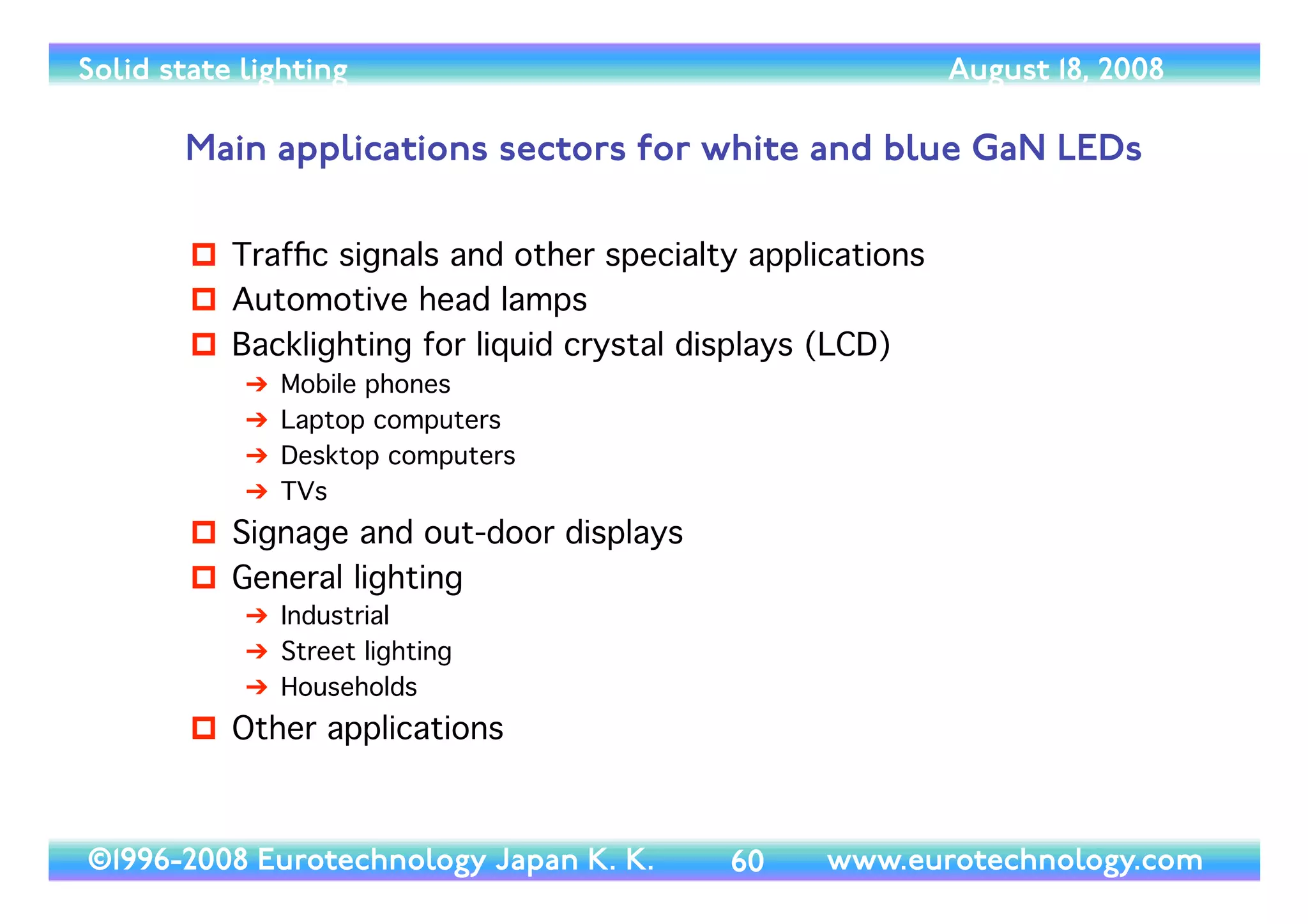 Solid state lighting, GaN LEDs and lasers | PDF