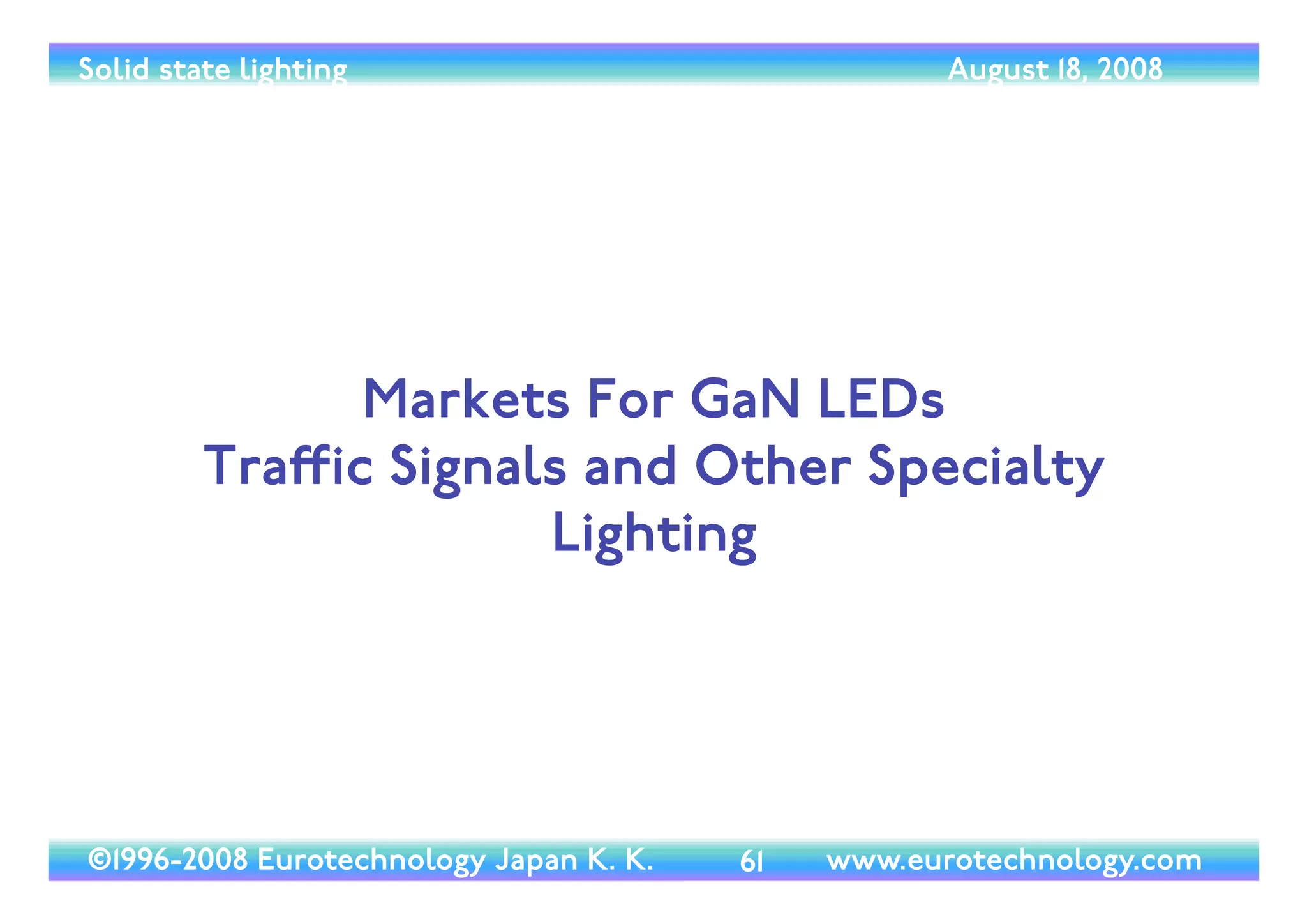 Solid state lighting, GaN LEDs and lasers | PDF