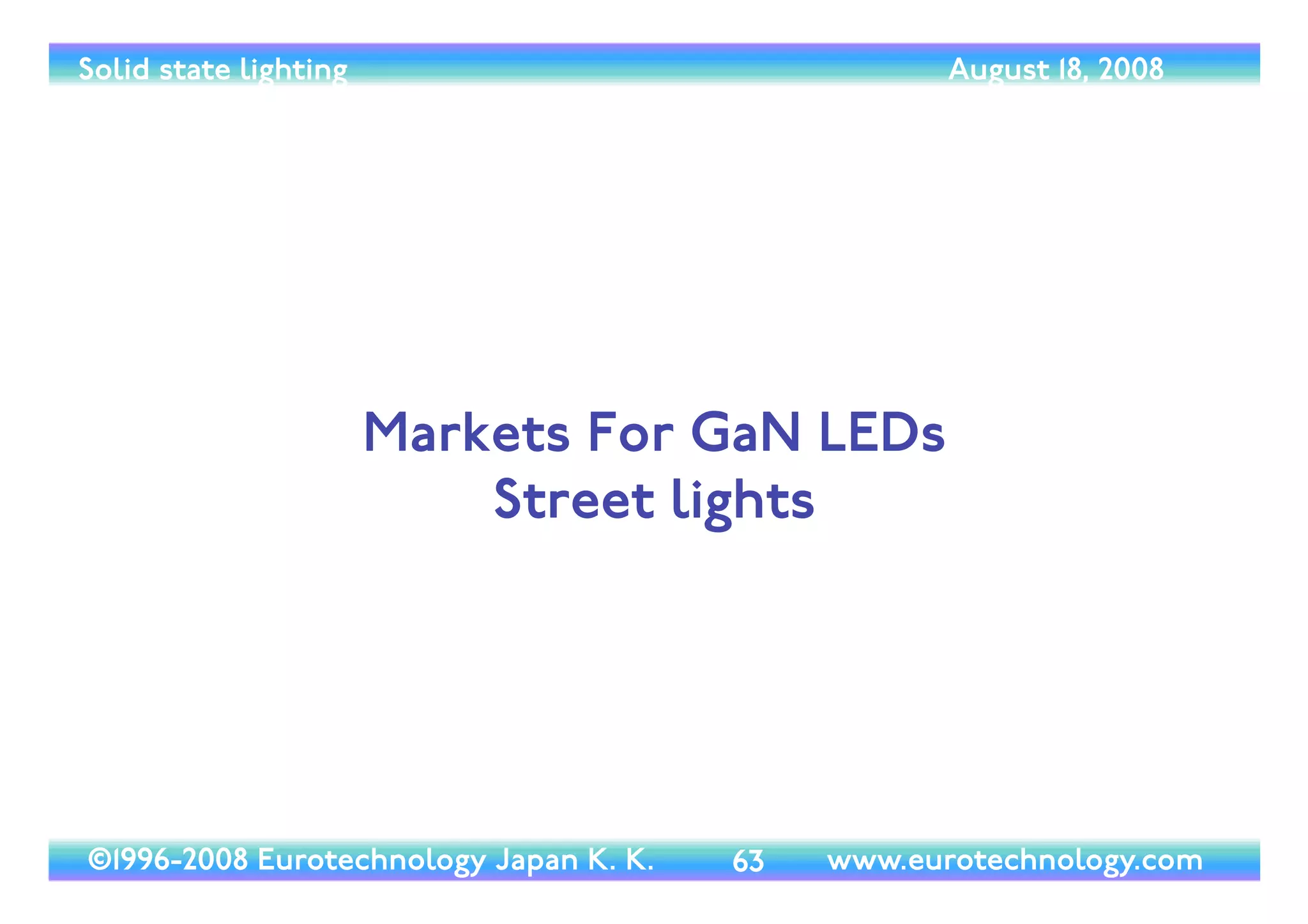 Solid state lighting, GaN LEDs and lasers | PDF