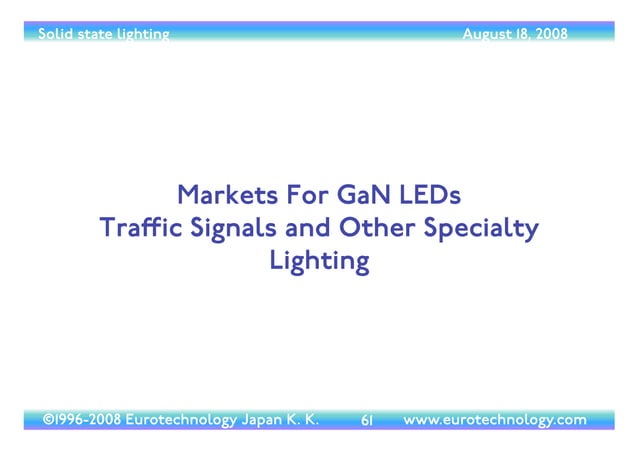 Solid state lighting, GaN LEDs and lasers | PDF