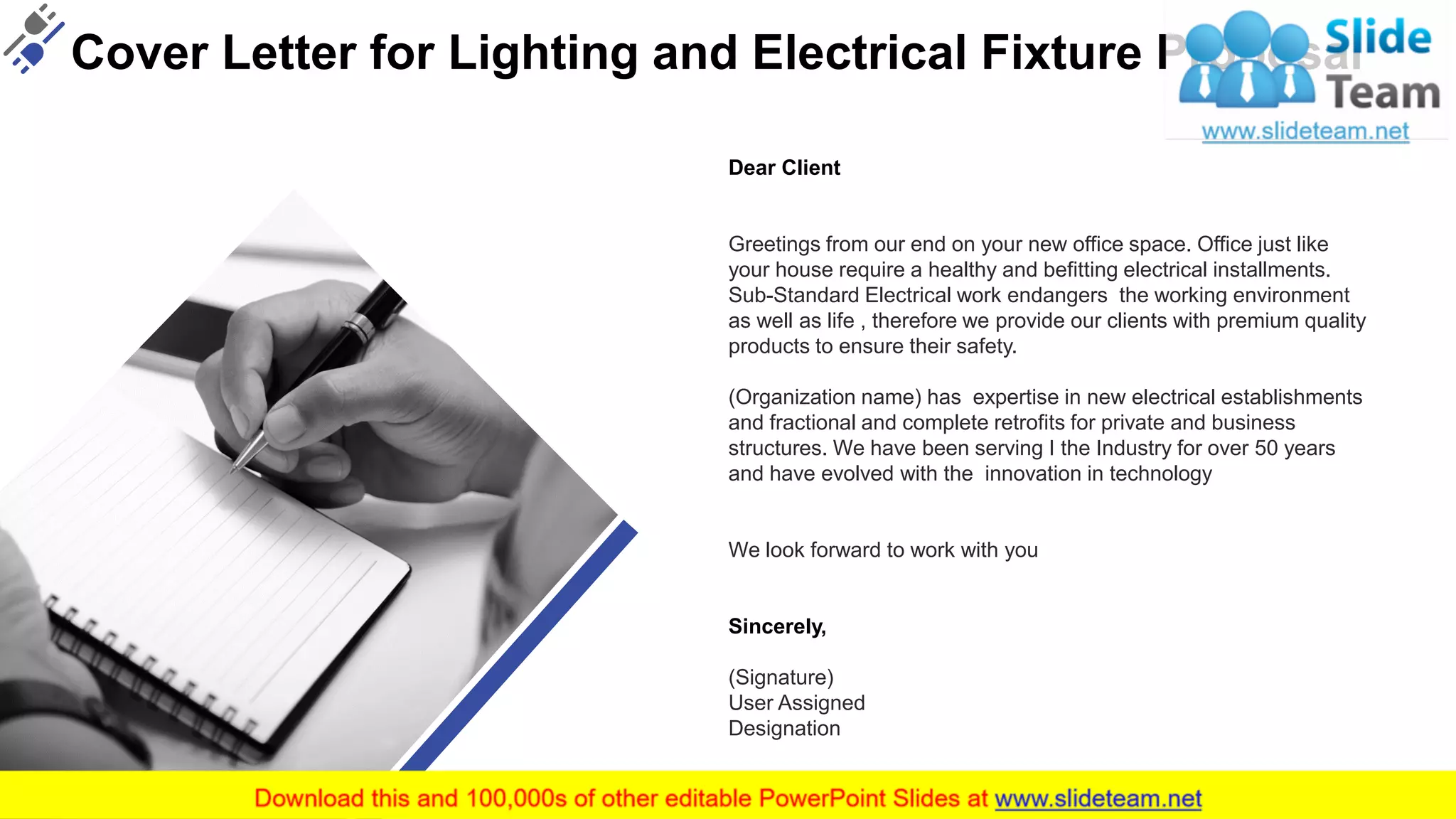 Lighting And Electrical Fixture Proposal PowerPoint Presentation Slides ...
