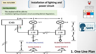 Lighting and Radial power circuit installation | PPTX