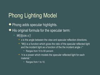 Lighting and shading | PPT