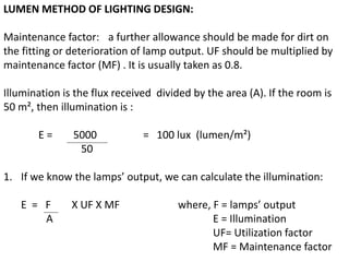 Lighting architecture notes lectureLighting architecture lecture 5 | PDF