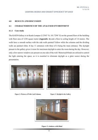 Lighting and energy efficiency; KAED Gallery of International Islamic ...