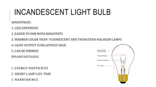 Lighting , case study & specification | PPTX