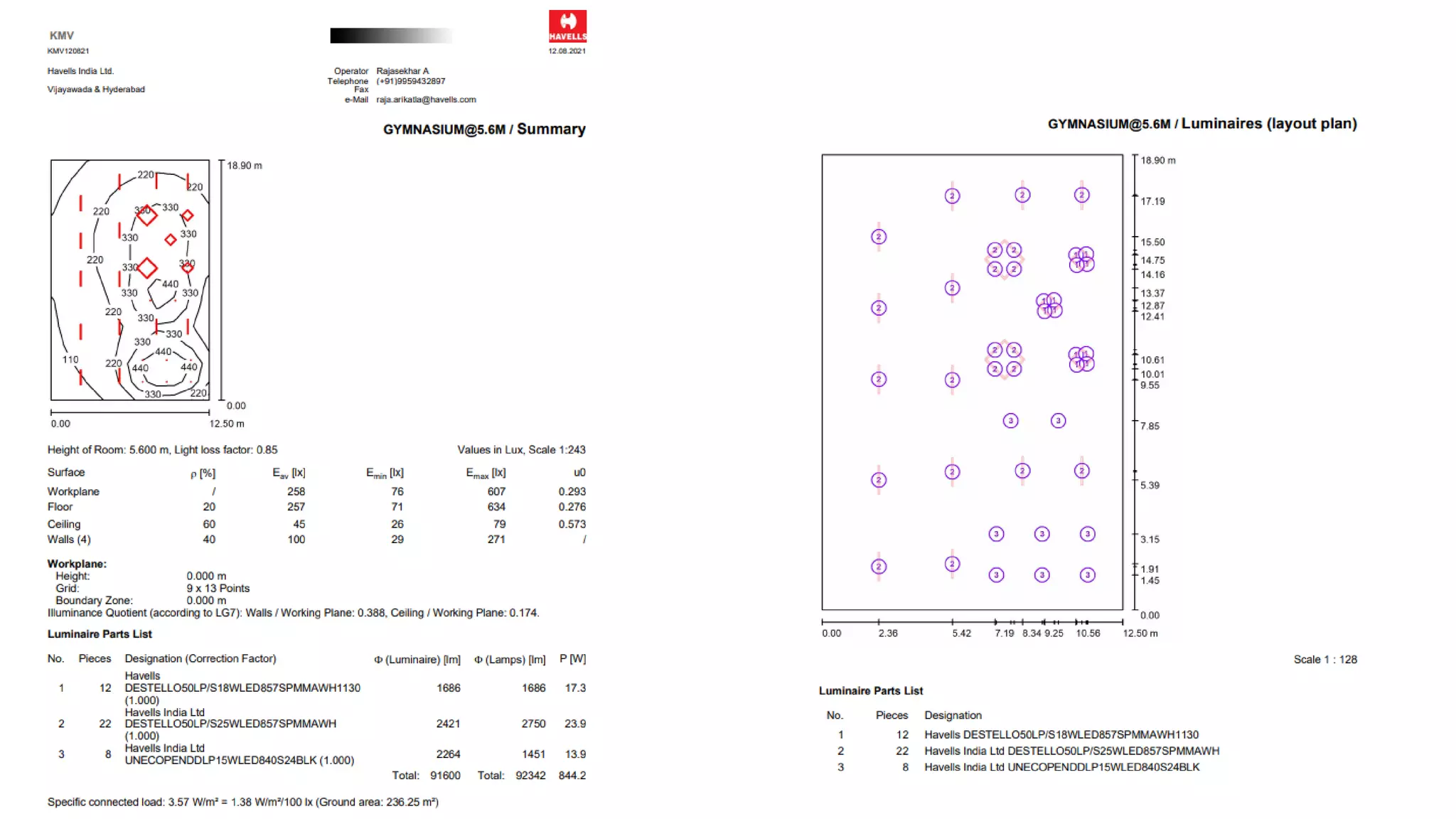 Lighting Lux calculation | PDF