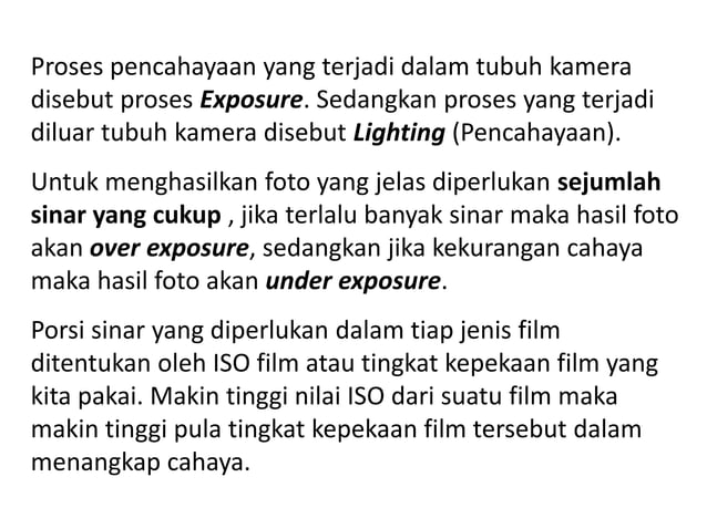 Materi mengenal jenis Lighting dalam Fotografi | PDF