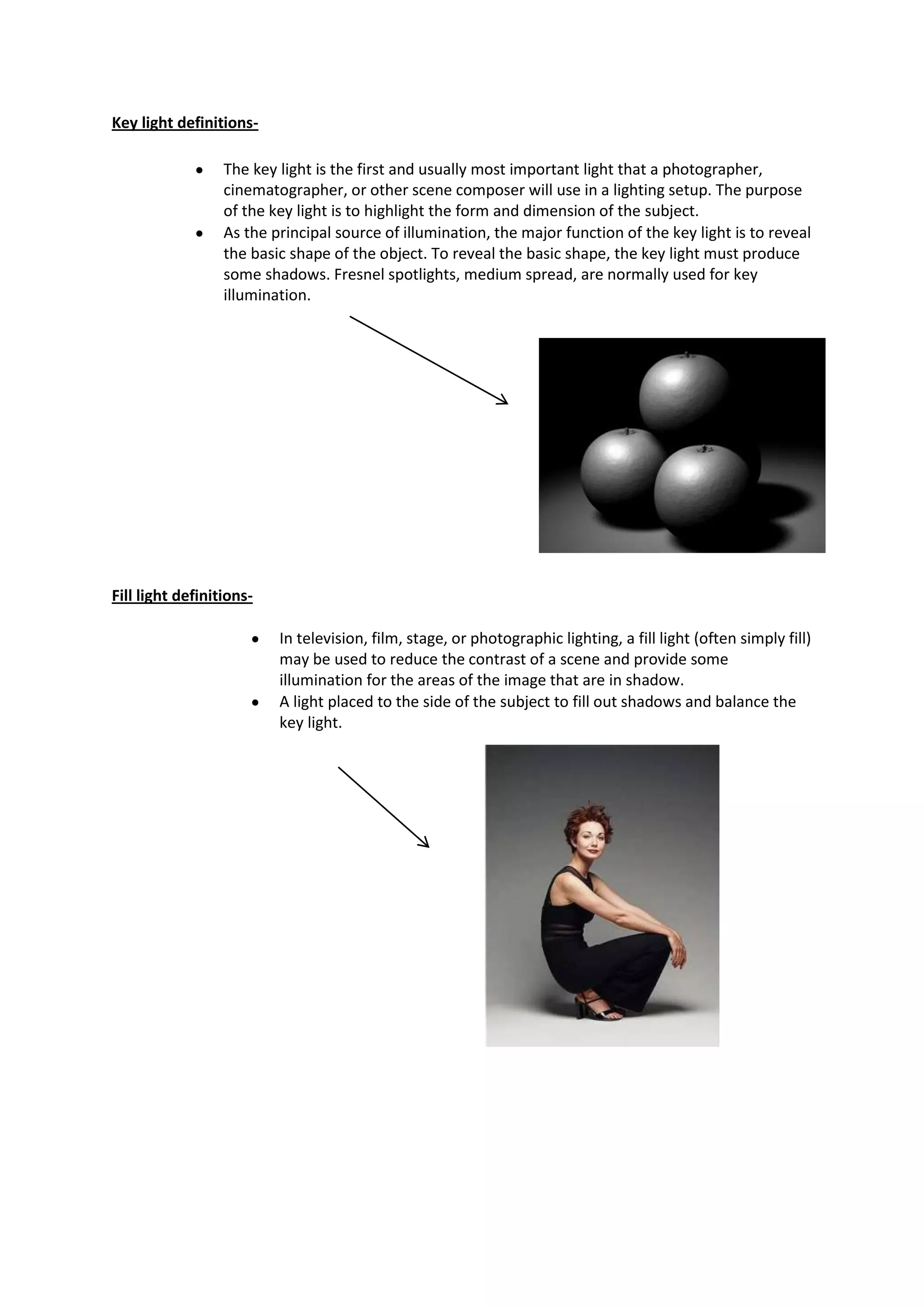 Lighting definitions | DOCX
