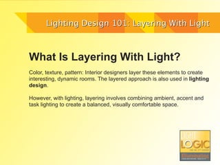 Lighting design 101 layering with light | KEY