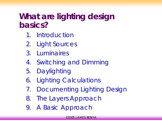 Lighting design basics