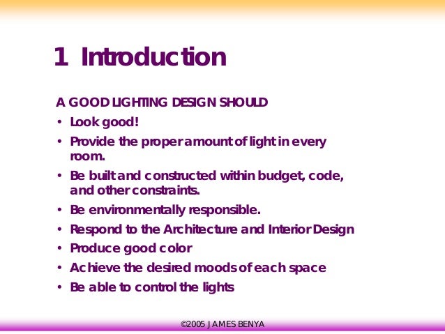 Lighting design basics