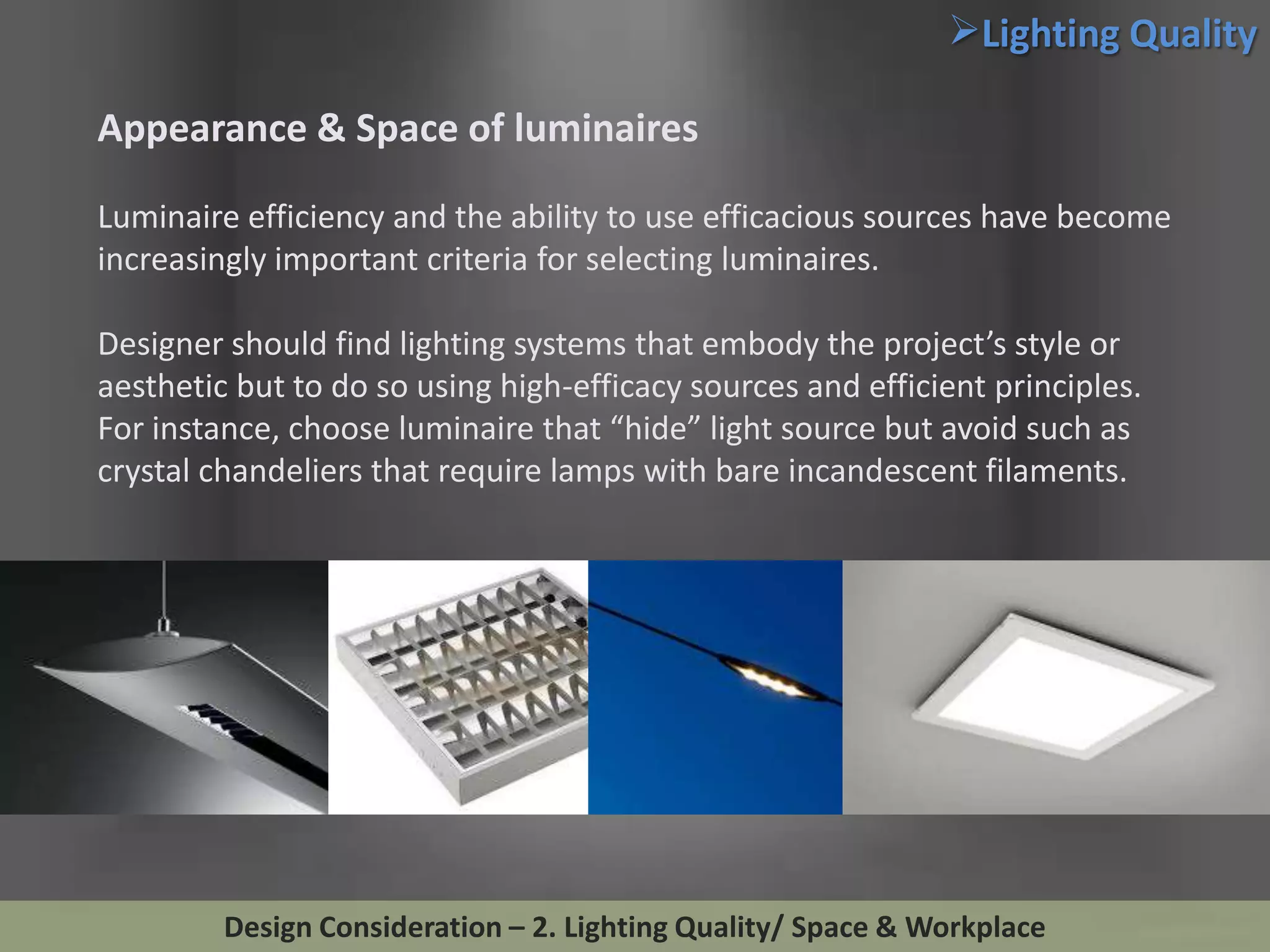Lighting design considerations | PPTX
