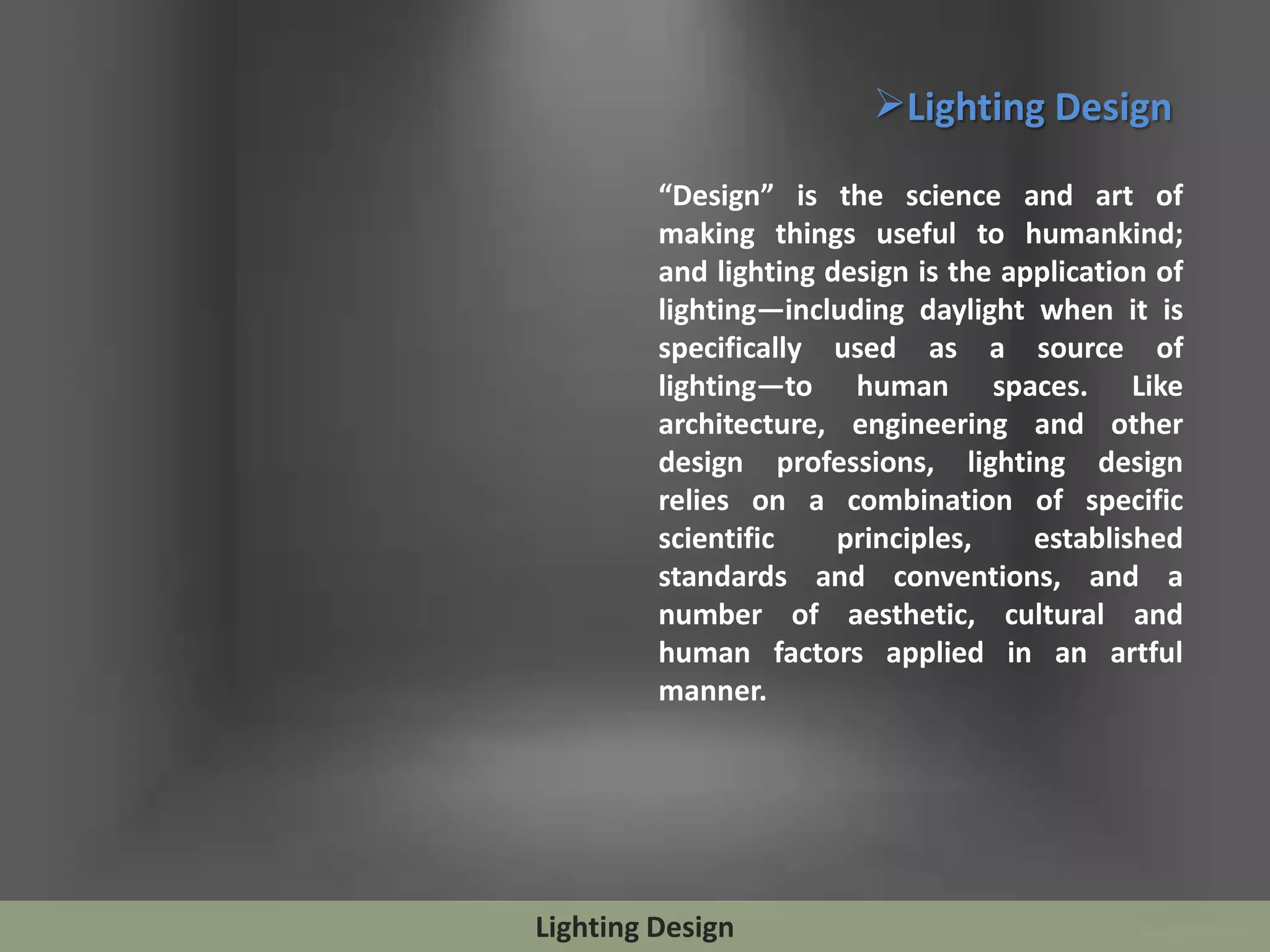 Lighting design considerations | PPTX