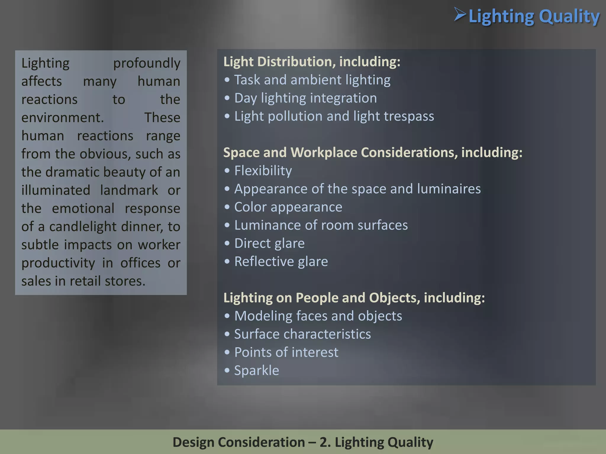 Lighting design considerations | PPTX