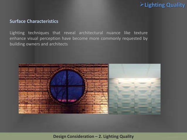 Lighting design considerations | PPTX | Indoor Environmental Quality | Home & Garden