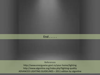 Lighting design considerations | PPTX